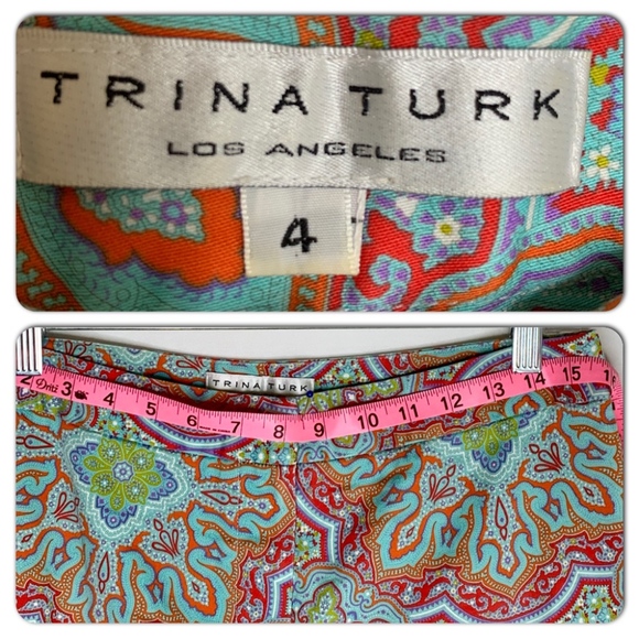TRINA | Pants & Jumpsuits | Trina Turk Mandala Medalion Print Capris Sz ...